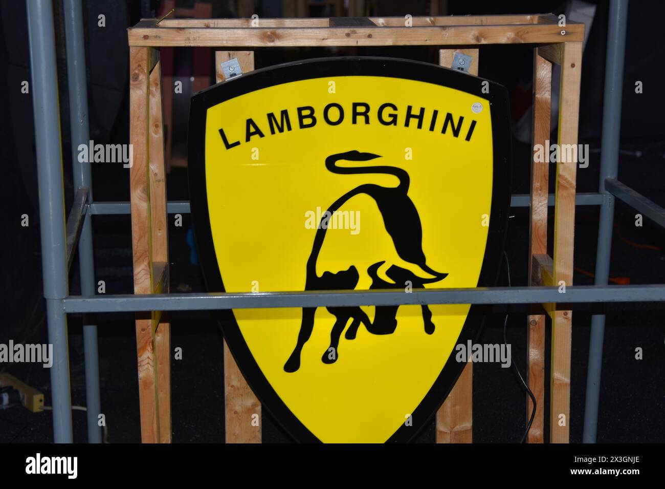 Vintage Lamborghini sign Stock Photo - Alamy