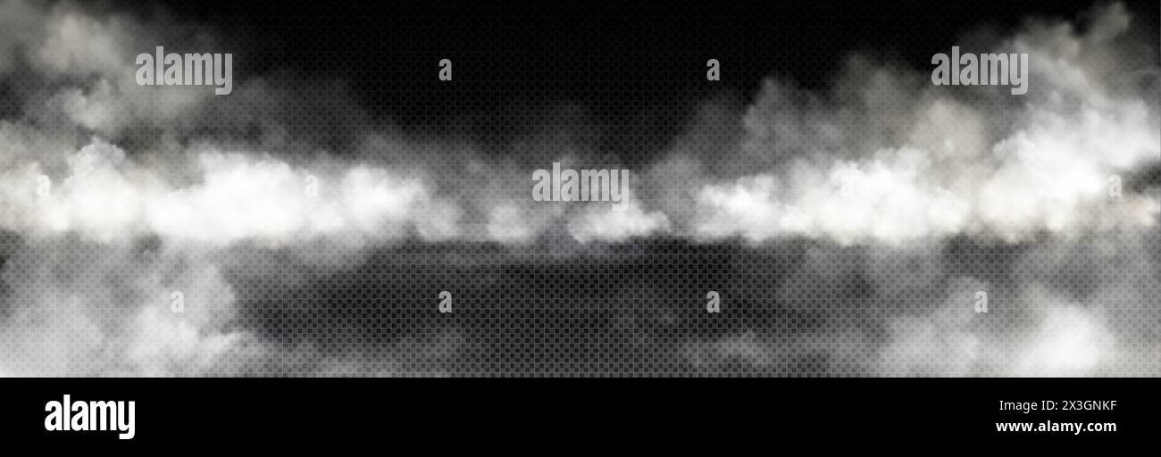 White smoke cloud with overlay effect on transparent background ...