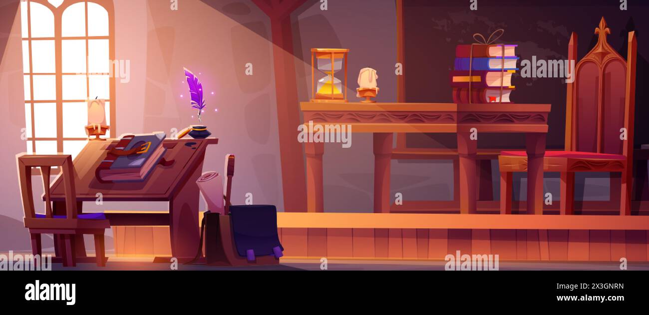 Medieval illustration classroom hi-res stock photography and images - Alamy