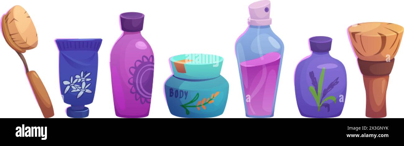 Woman scrub shower Stock Vector Images - Alamy