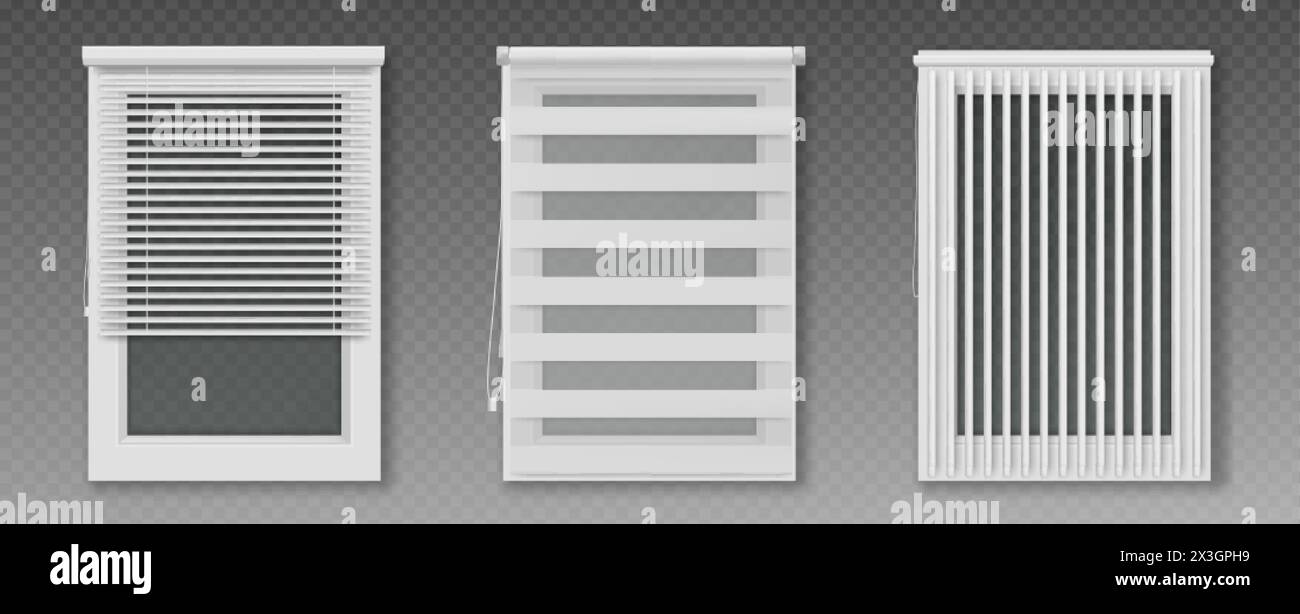 Window cover and shutter door for shop or office. Realistic blind roll ...