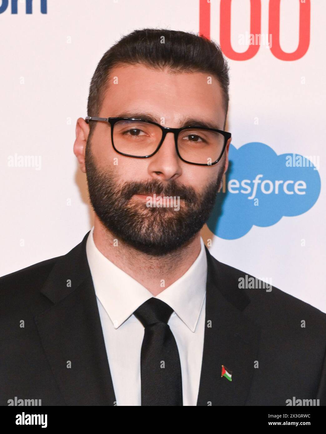 New York, USA. 25th Apr, 2024. Motaz Azaiza attends the 2024 Time100 ...