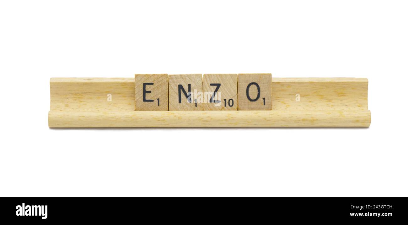 Miami, FL 4-18-24 popular baby boy first name of ENZO made with square ...