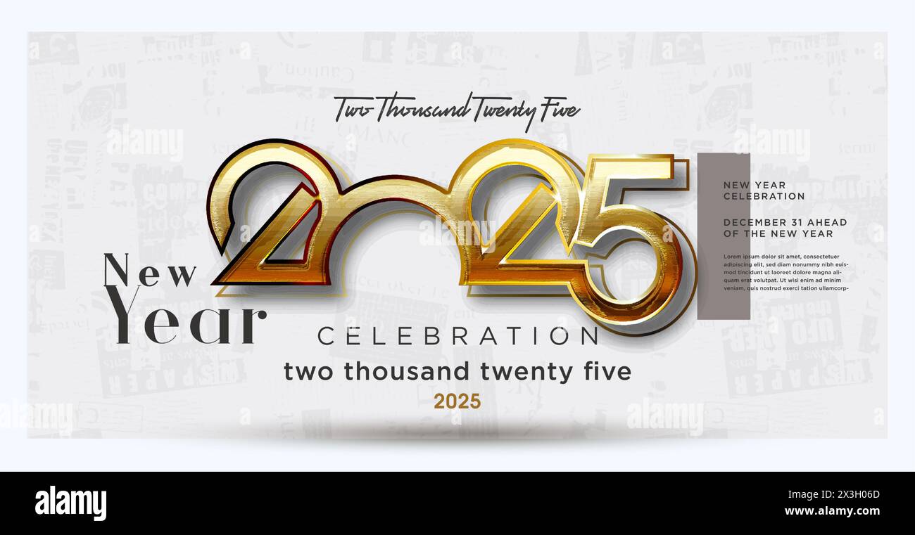 2025 new year poster. Rare and different 2025 poster number design ...