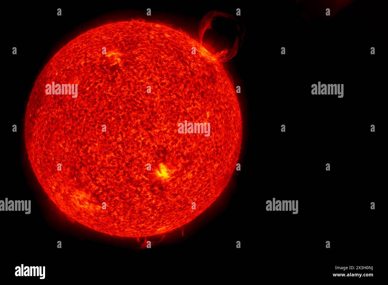 The sun from space on a dark background. Elements of this image ...