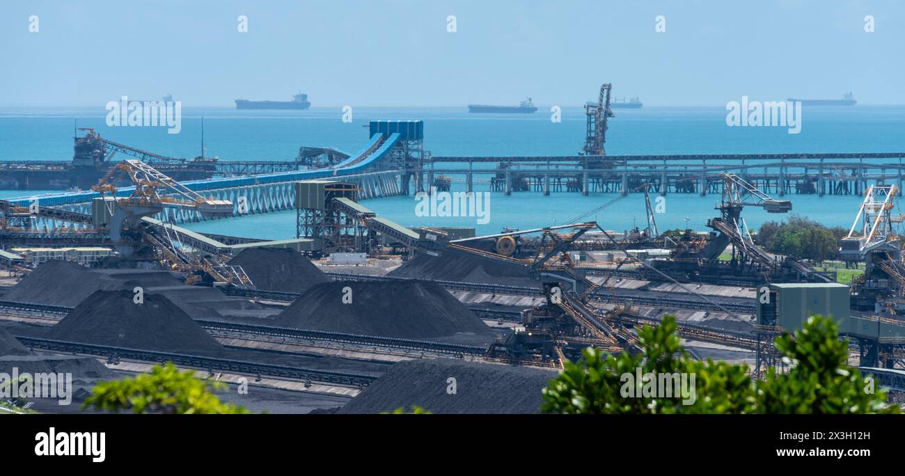 Two coal terminals at the port, Hay Point Coal Terminal (HPCT) and ...