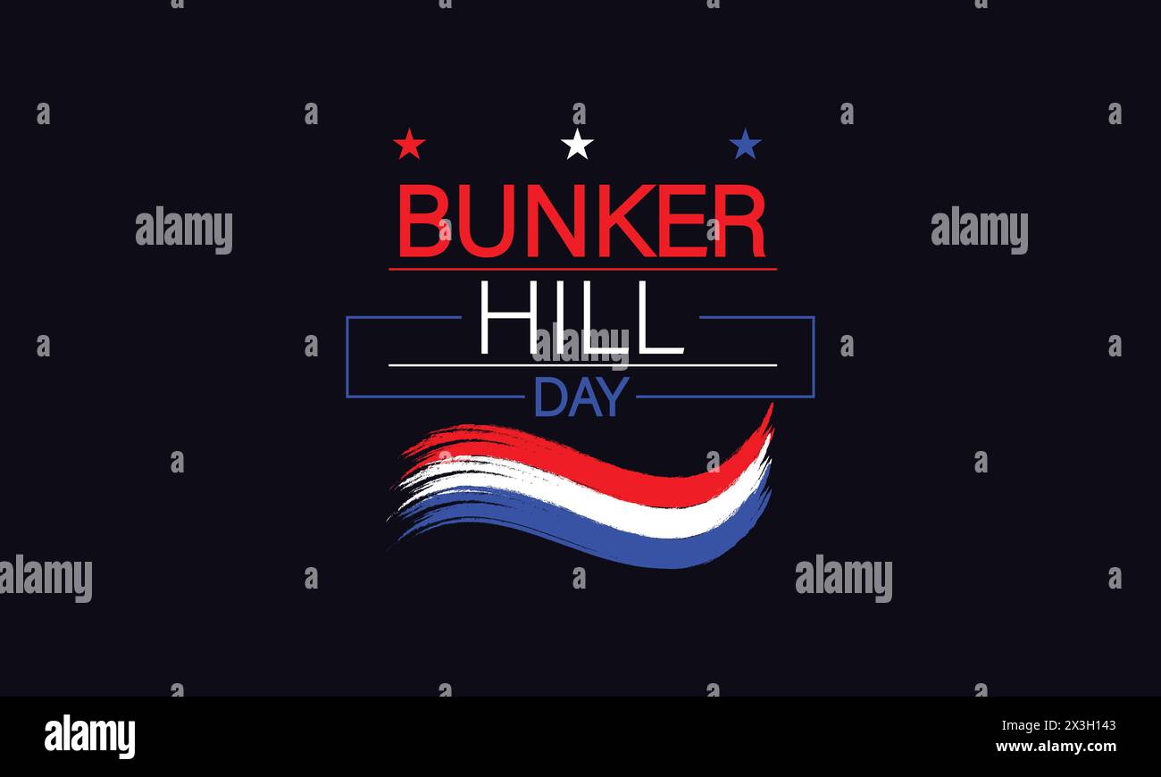 Celebrating Bunker Hill Day with Stunning Text Illustration Stock ...