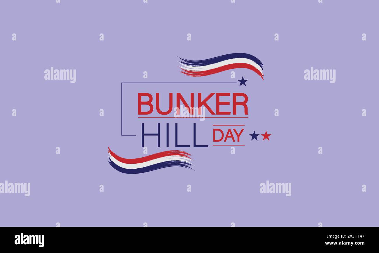 Celebrating Bunker Hill Day with Stunning Text Illustration Stock ...