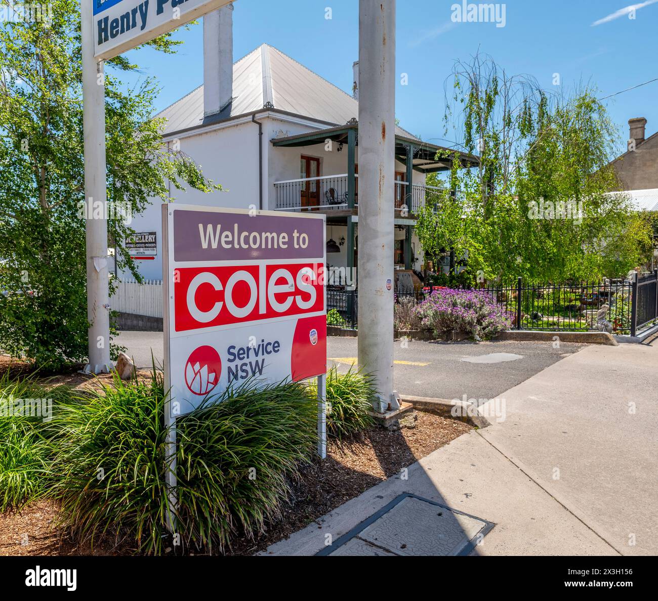 The entrance to Coles shopping centre in Tenterfield, northern new ...