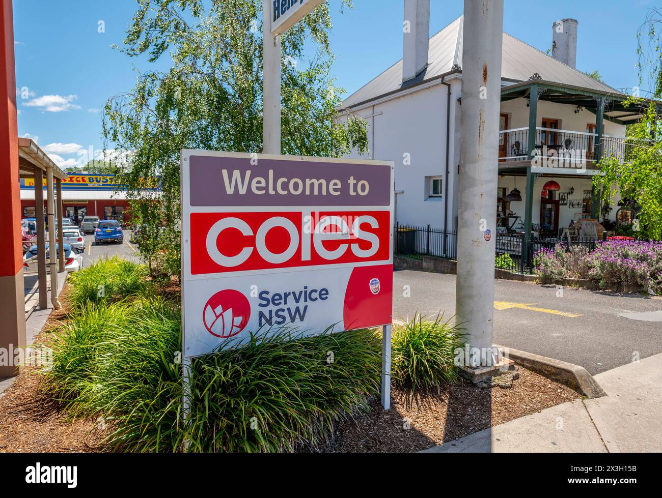 The entrance to Coles shopping centre in Tenterfield, northern new ...