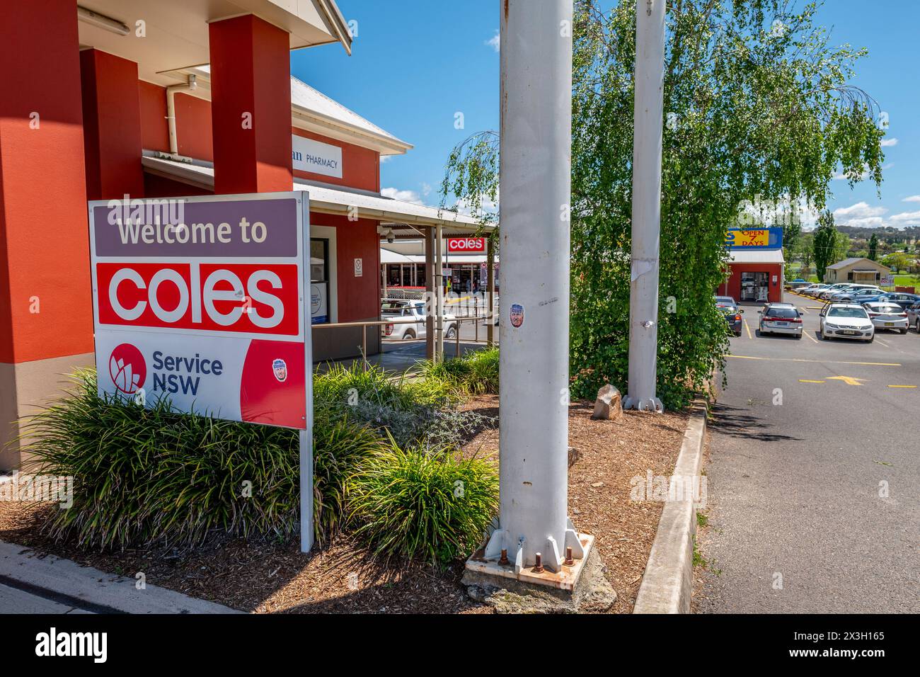 The entrance to Coles shopping centre in Tenterfield, northern new ...