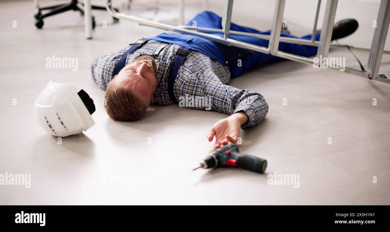 Step ladder accident hi-res stock photography and images - Alamy