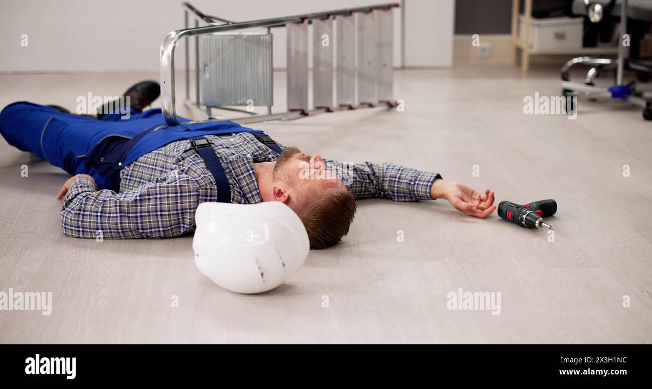 Step ladder accident hi-res stock photography and images - Alamy