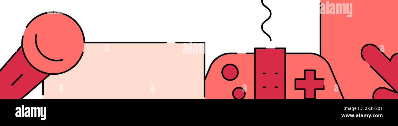 Gadget related horizontal banner or bottom border template background ...