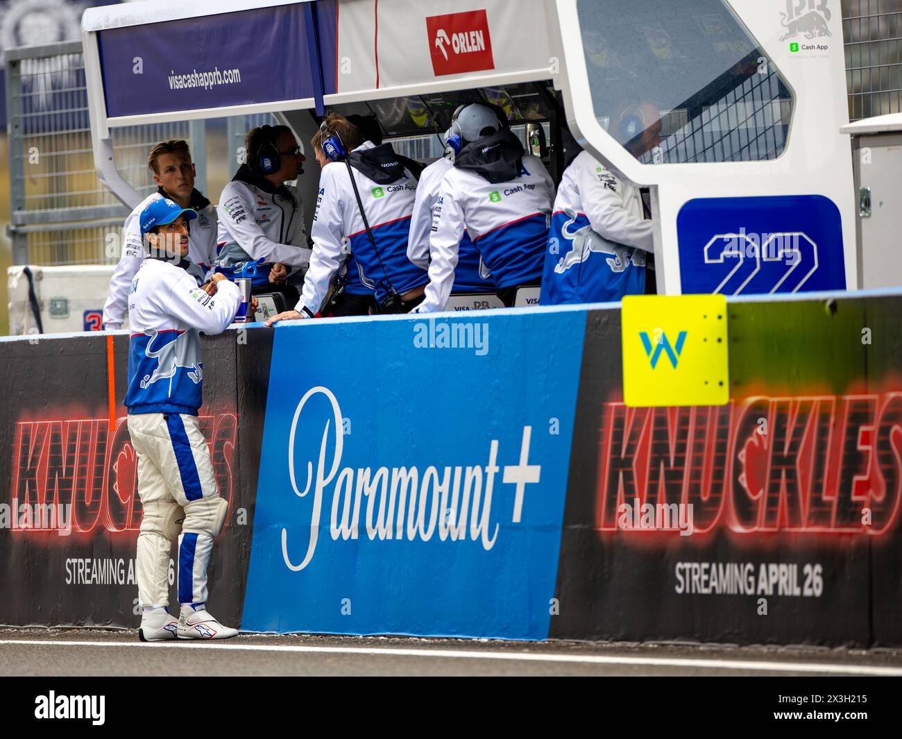 Suzuka Circuit, 5 April 2024: Daniel Ricciardo (AUS) with Liam Lawson ...