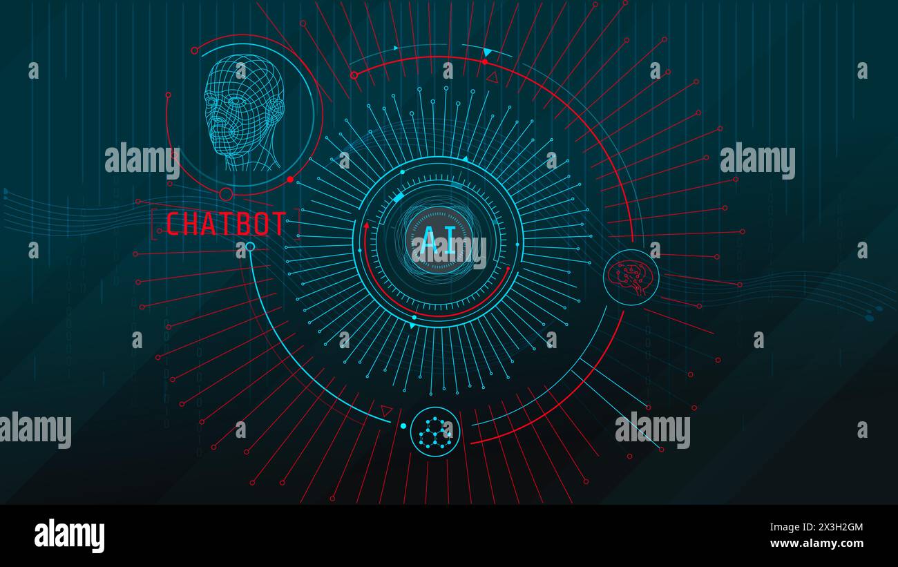 Abstract infographics with virtual interfaces and data connections ...