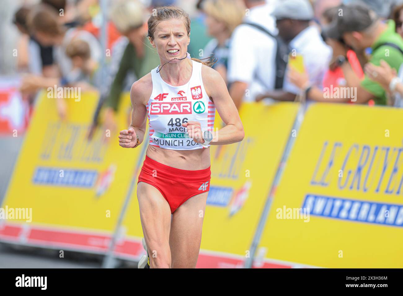 Angelika Mach (Poland). Women's Marathon. European Championships Munich ...