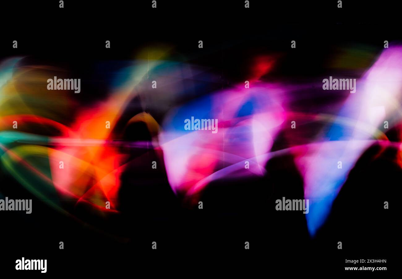 Abstract colorful irregular lines background. Long exposure. Light ...