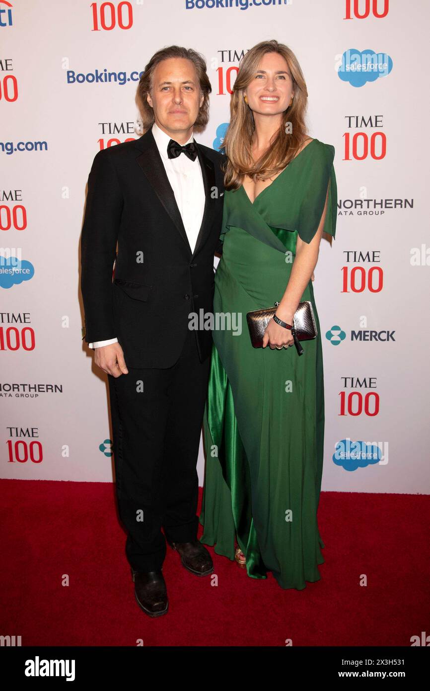 David Lauren mit Ehefrau Lauren Bush bei der Time 100 Gala 2024 im Jazz ...