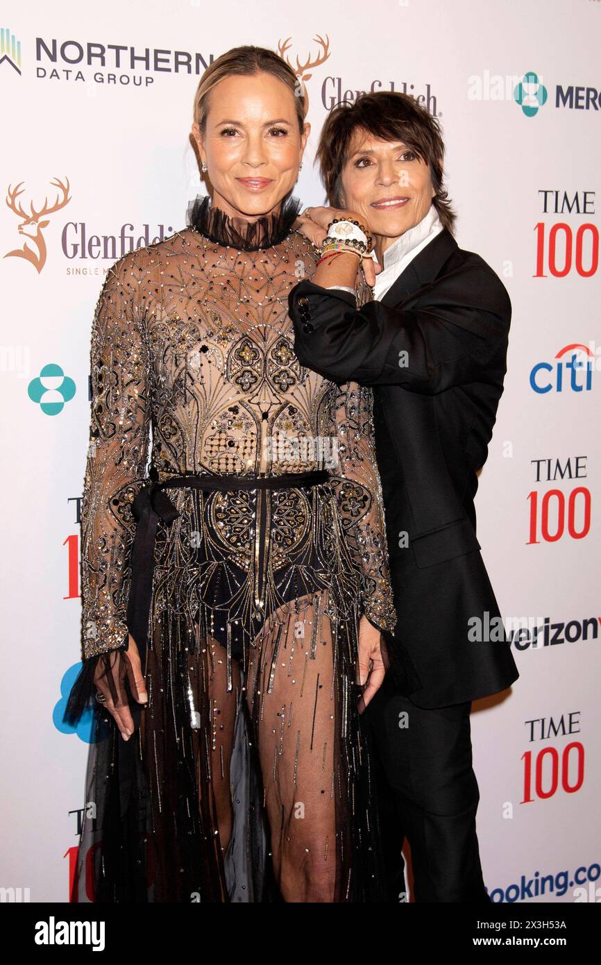Maria Bello mit Partnerin Dominique Crenn bei der Time 100 Gala 2024 im ...