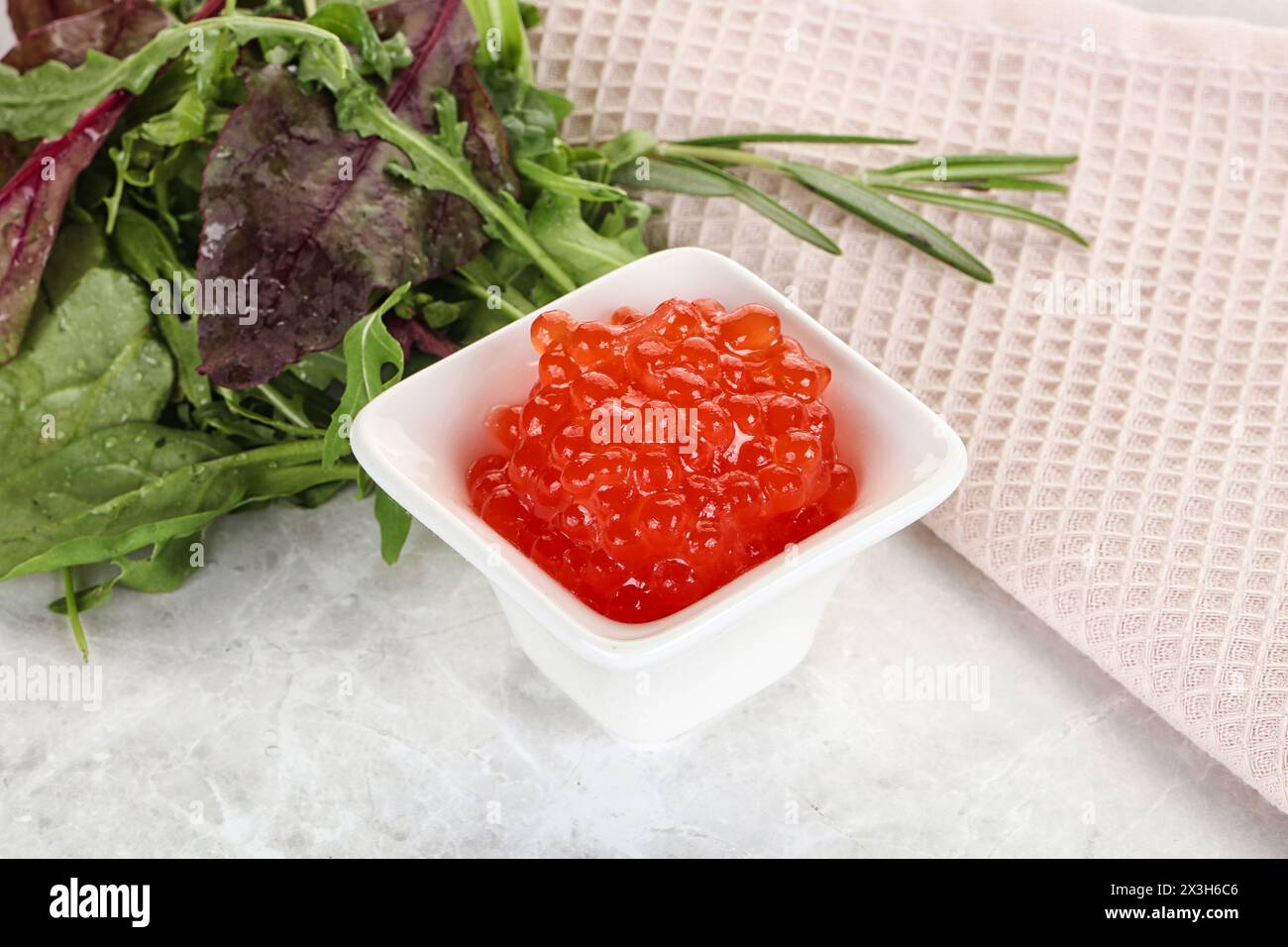 Delicous Red caviar in the bowl Stock Photo - Alamy