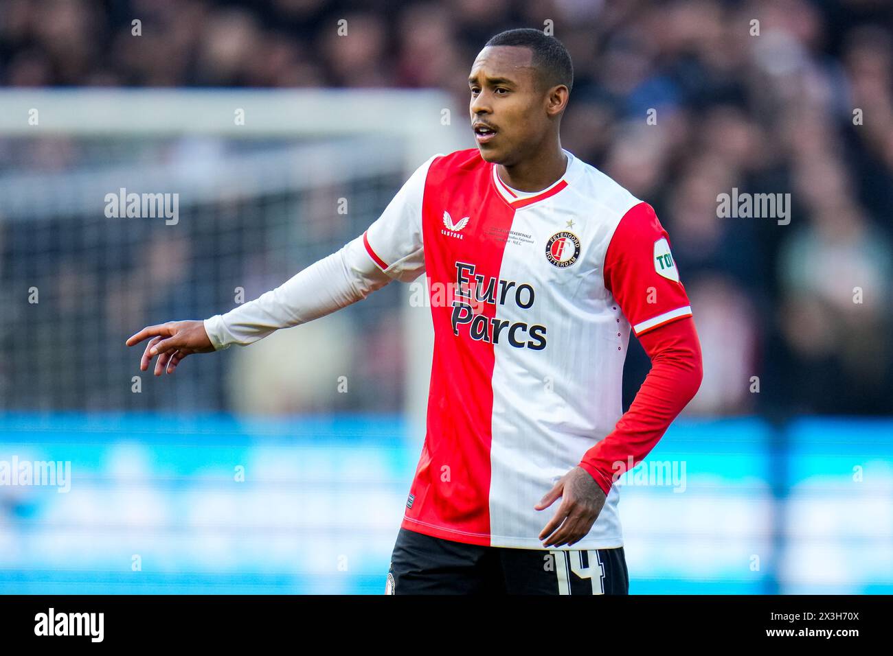 ROTTERDAM, NETHERLANDS - APRIL 21: Igor Paixao of Feyenoord gestures ...