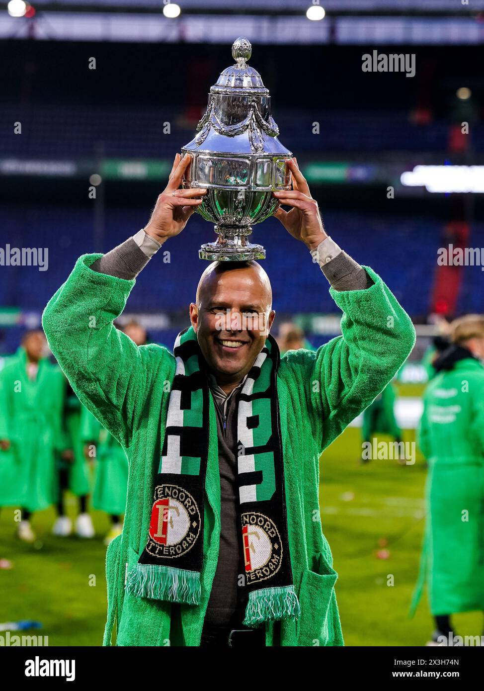 ROTTERDAM, NETHERLANDS - APRIL 21: Feyenoord head coach Arne Slot poses ...