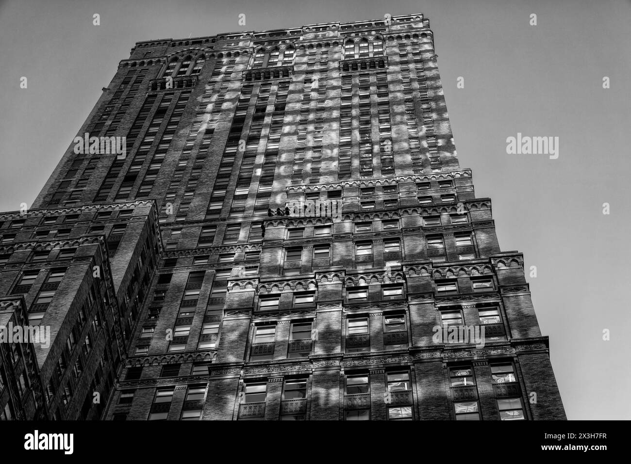 Abstract light patterns on the Chanin Building a 1929 Art Deco office ...