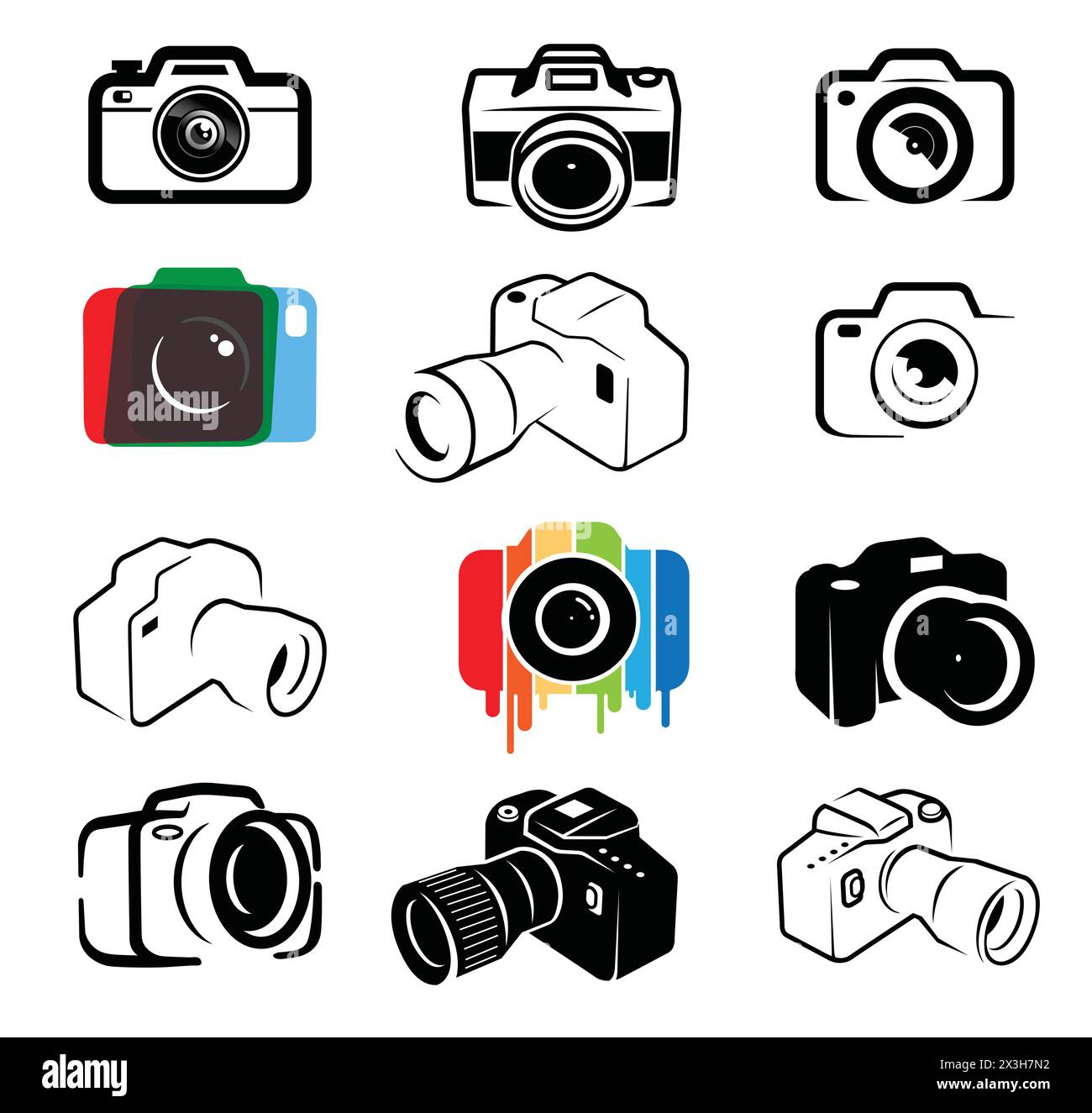 Creative Camera Photography Devices Collection Logo Vector Symbol Icons ...