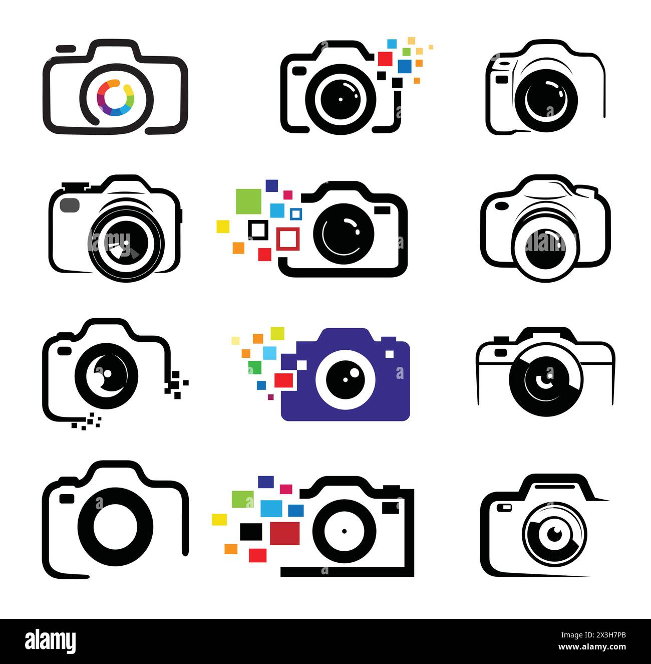 Creative Camera Photography Devices Collection Logo Vector Symbol Icons ...