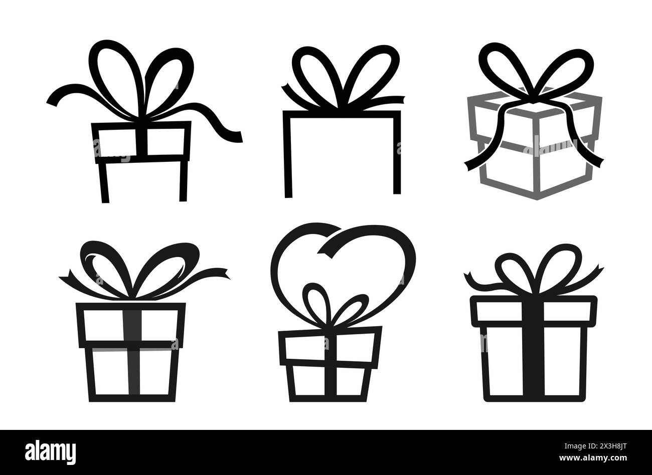 Abstract Gift Boxes Collection Ser logo Vector Design Icons Symbol ...