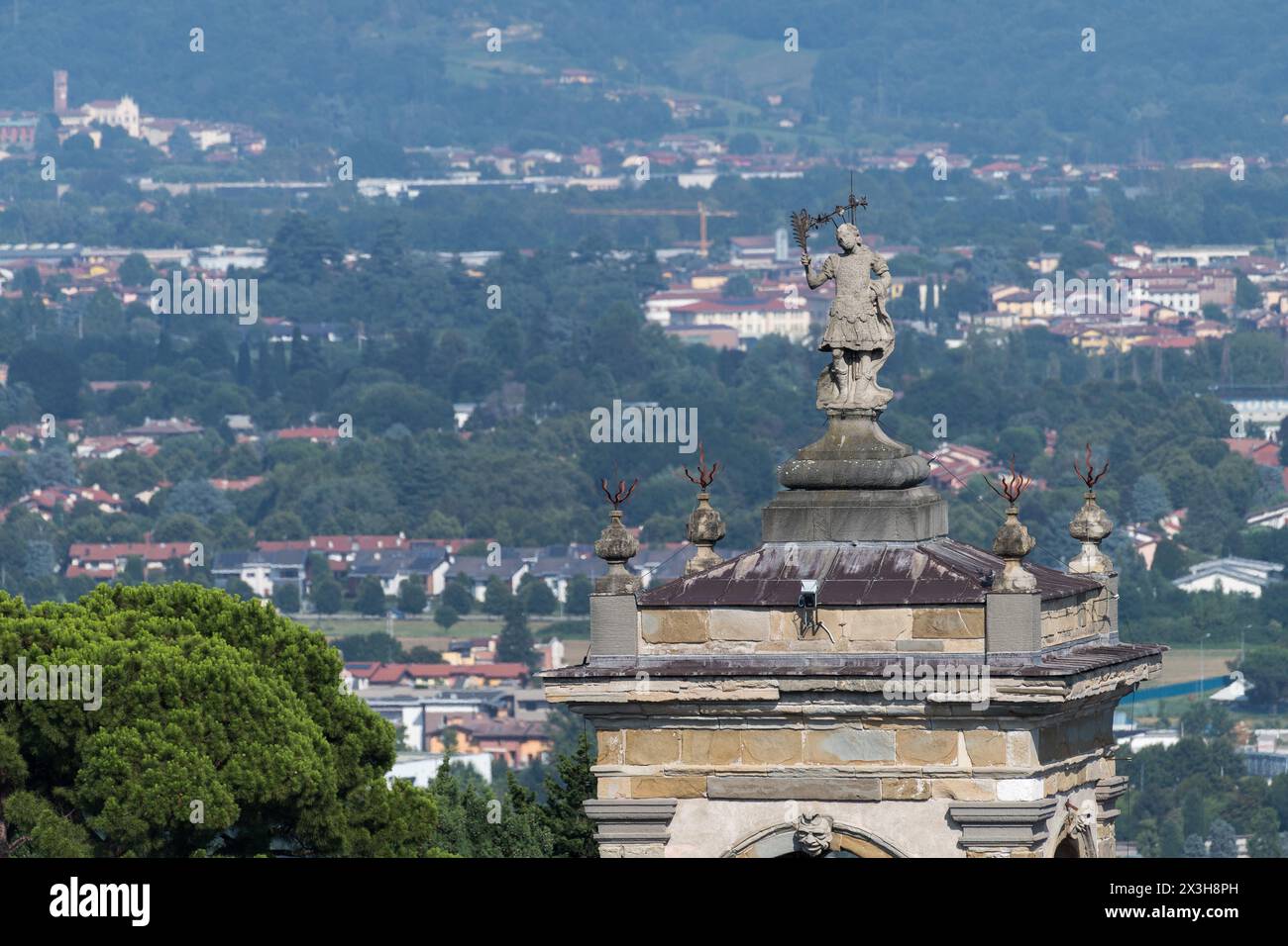 Chiesa di San Pancrazio (San Pancrazio church) bell tower in historic ...