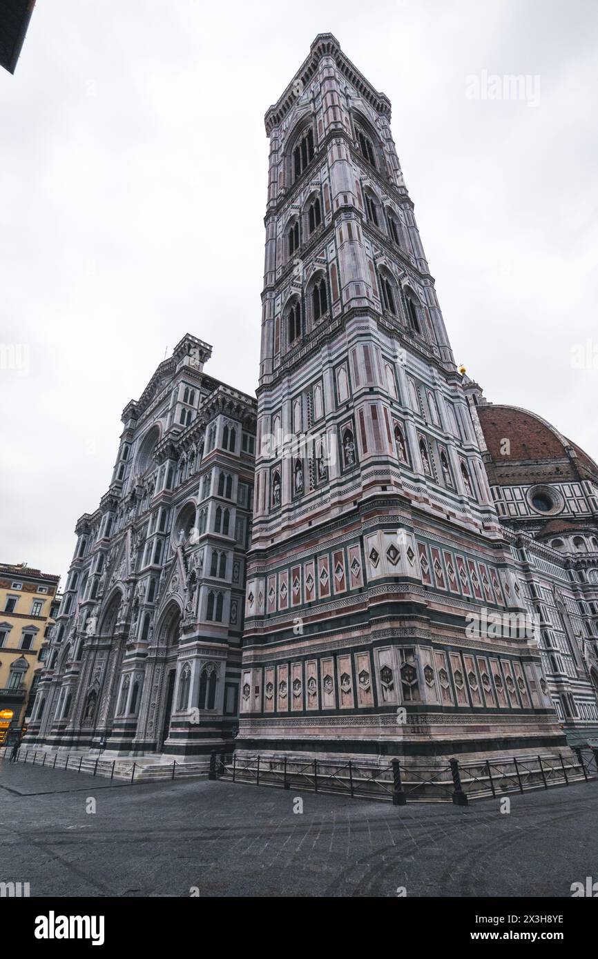 Piazza del Duomo in central Florence in Tuscany, Italy. With a view of ...