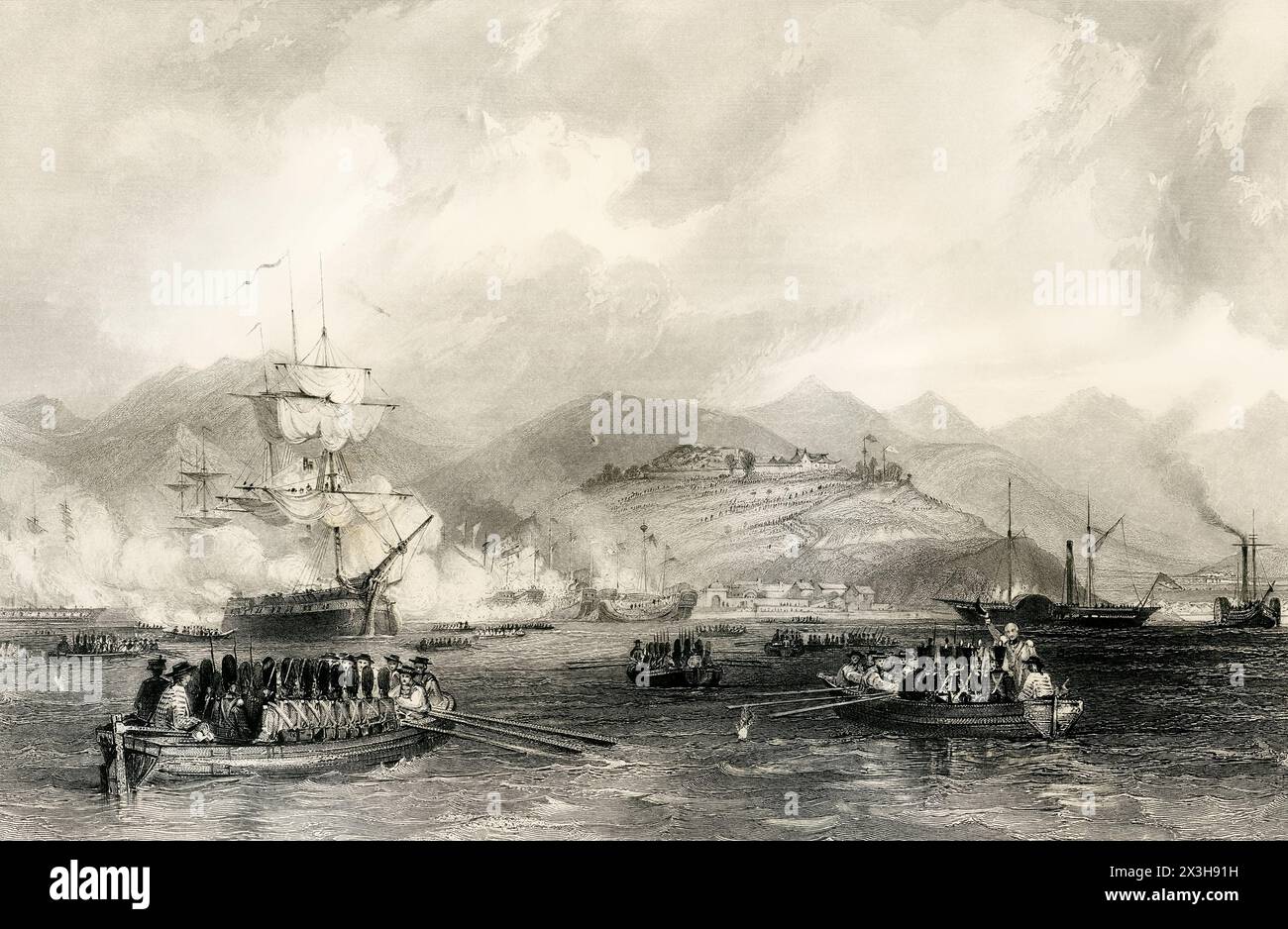 Capture of Ting-Hai, Chusan / DingHai ZhouShan ZheJiang China / Drawn ...