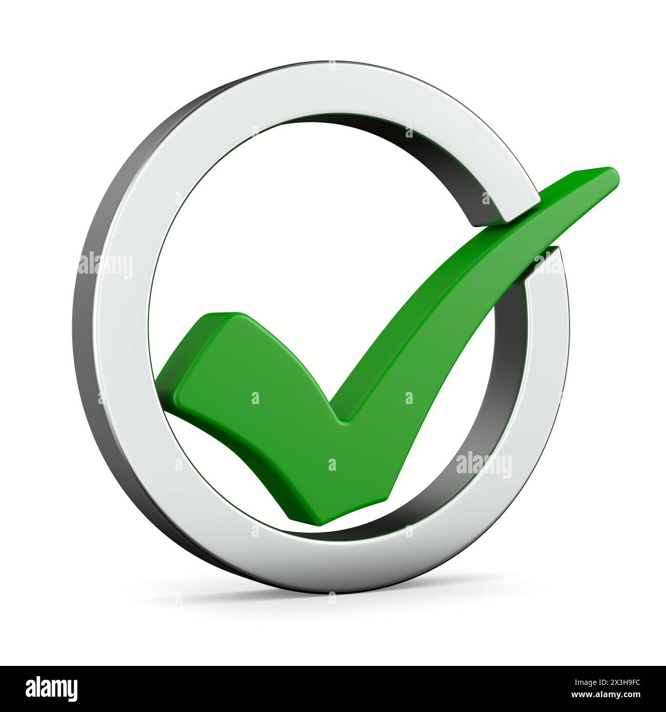 Check mark sign on white background. Isolated 3D illustration Stock ...