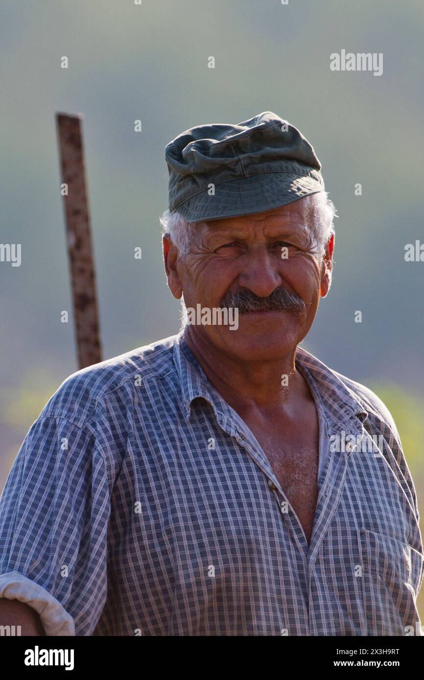 Farmer stands by his vegetable plot in the Galilee Israel Stock Photo ...
