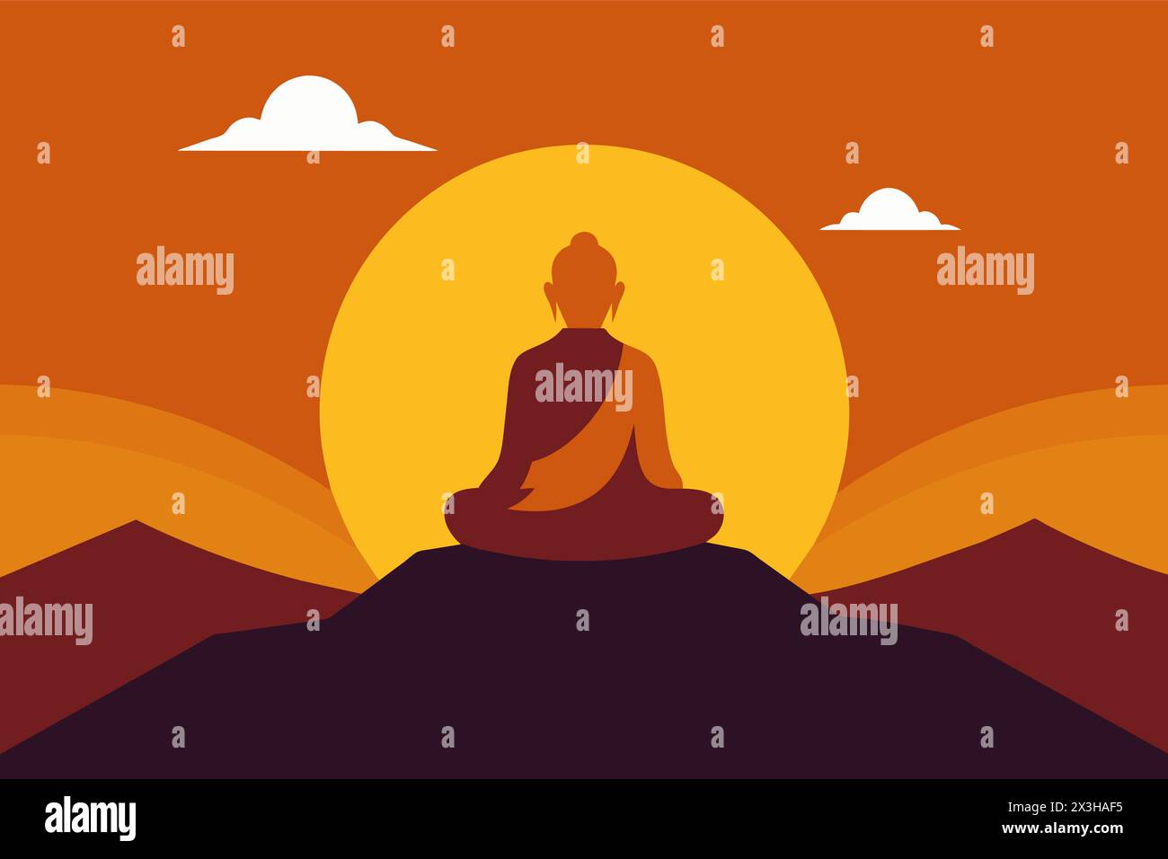 Awakening at sunrise Stock Vector Images - Alamy