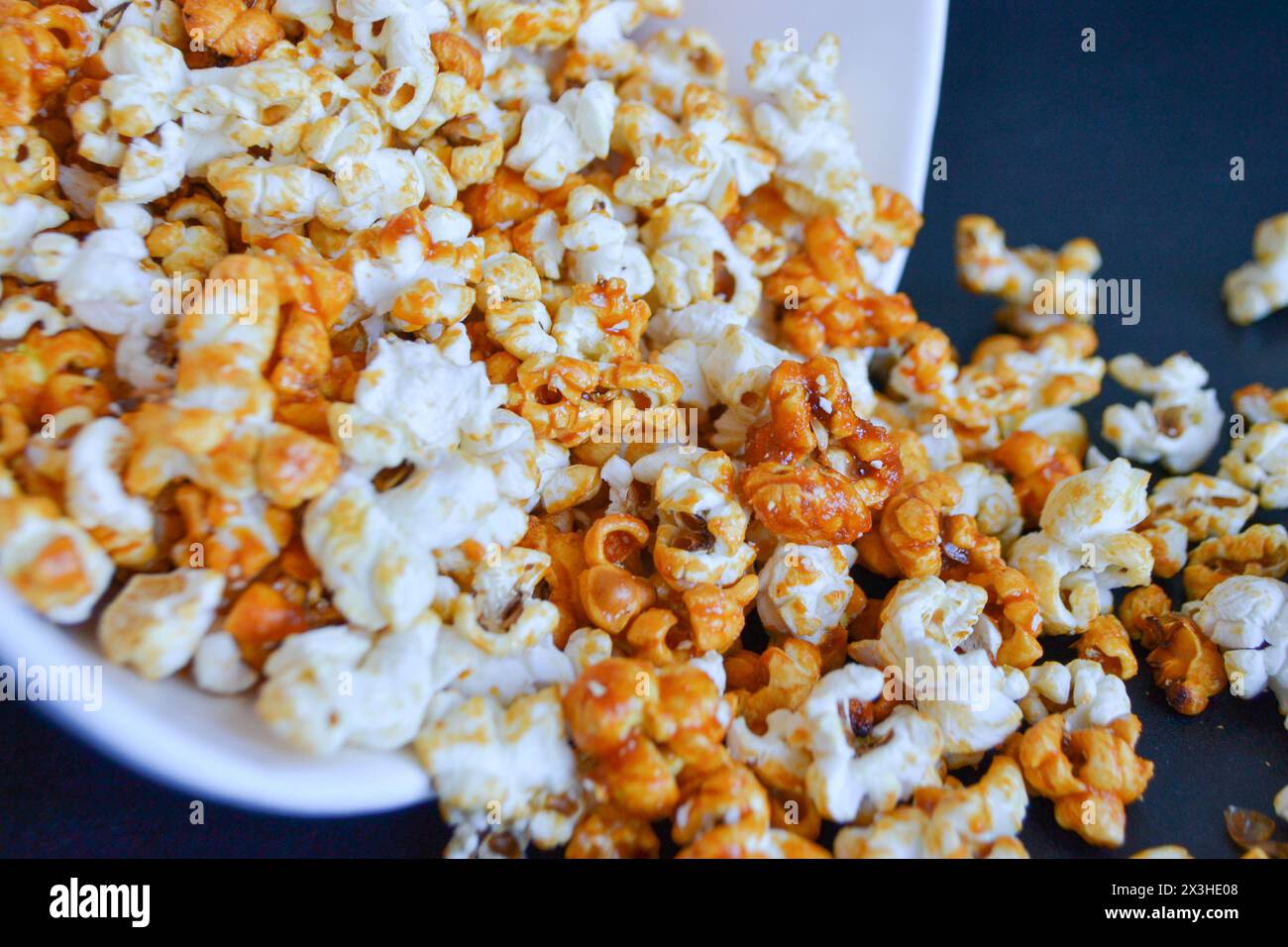 Popcorn texture background. Delicious snack. Butter popcorn is a famous ...