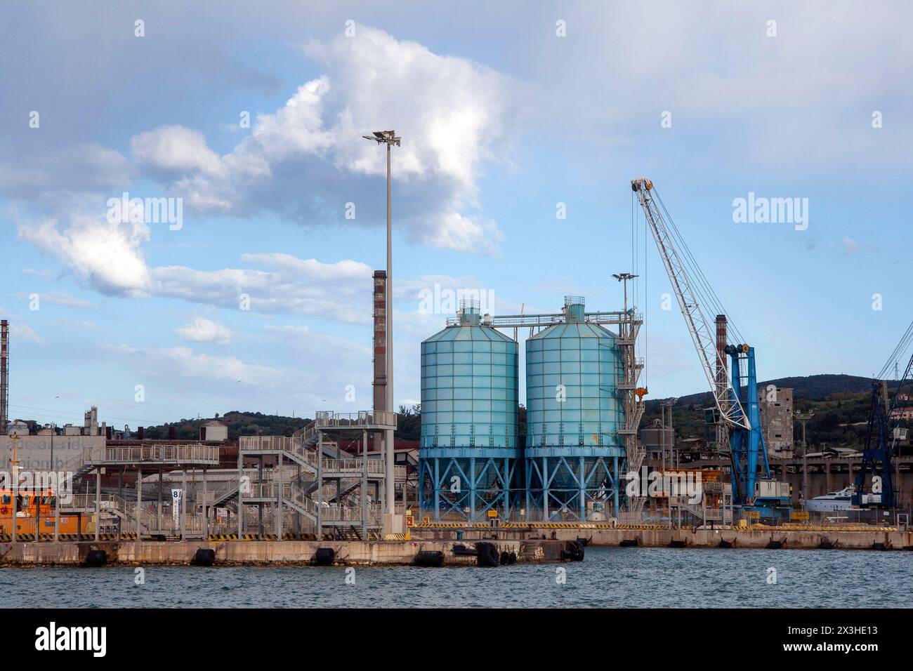 Italy, Tuscany, Livorno, the Piombino city. the steel industry Stock ...
