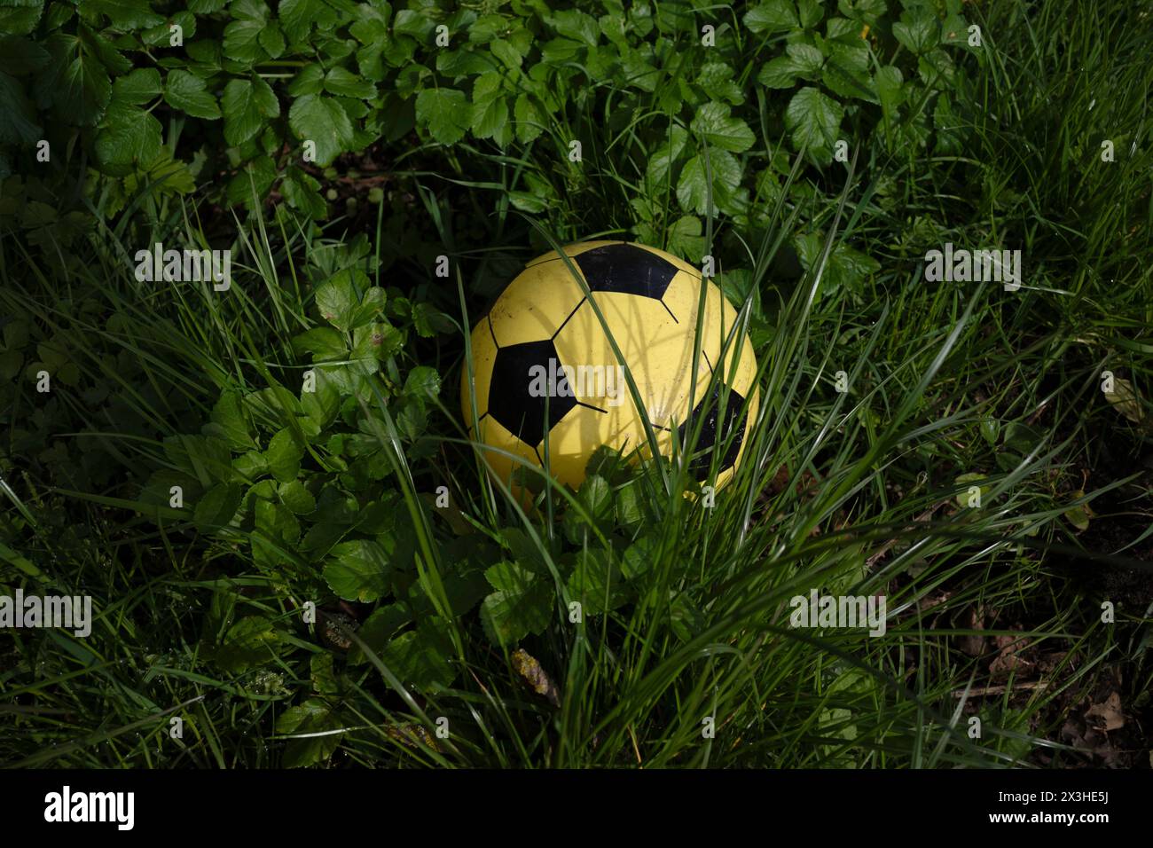 Lost plastic football Stock Photo - Alamy