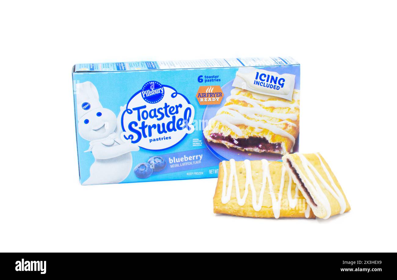 Ocala, Florida 3-10-2024 Illustrative Editorial box of Pillsbury brand ...