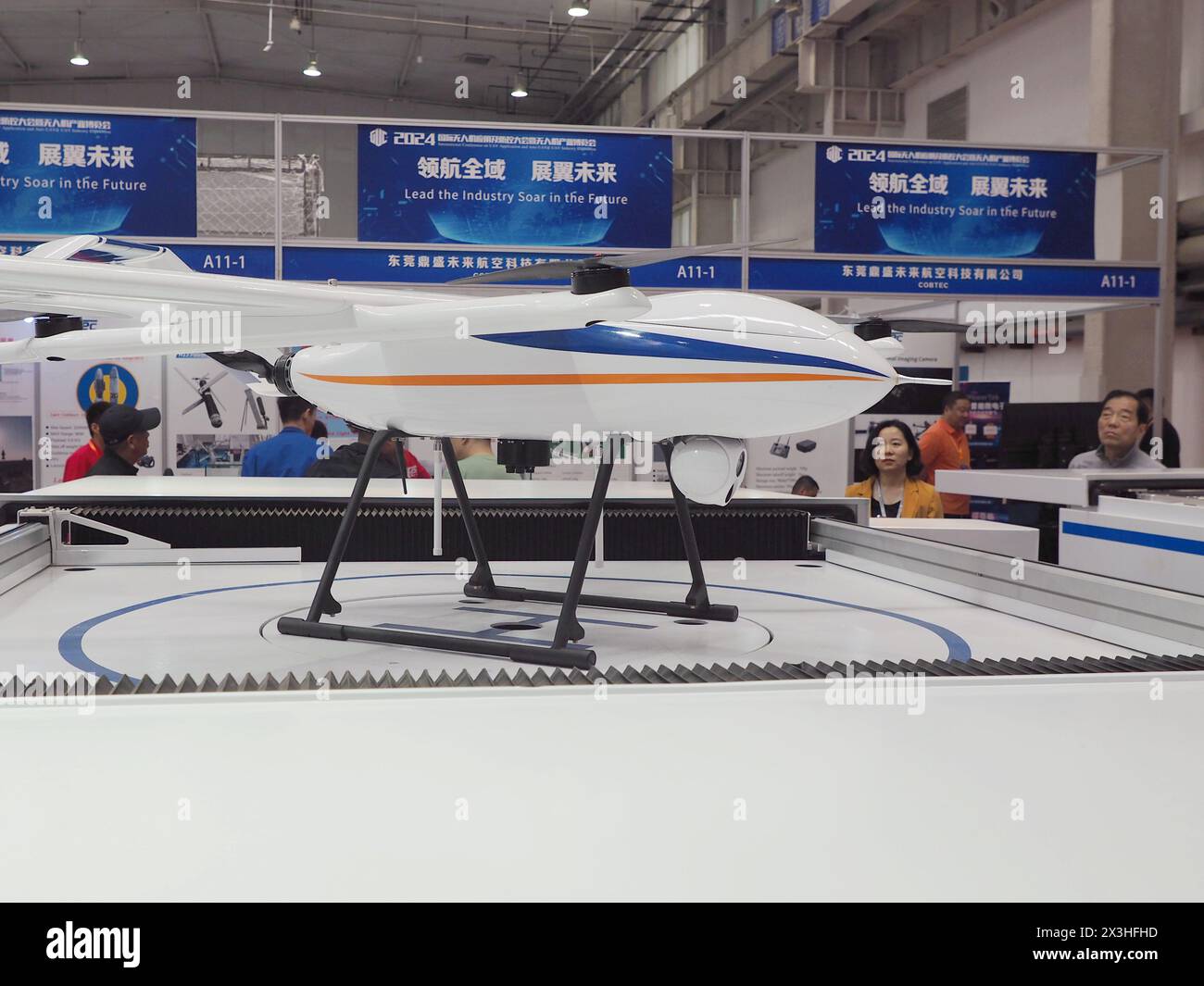 BEIJING, CHINA - APRIL 27, 2024 - Visitors view a "vertical fixed-wing ...