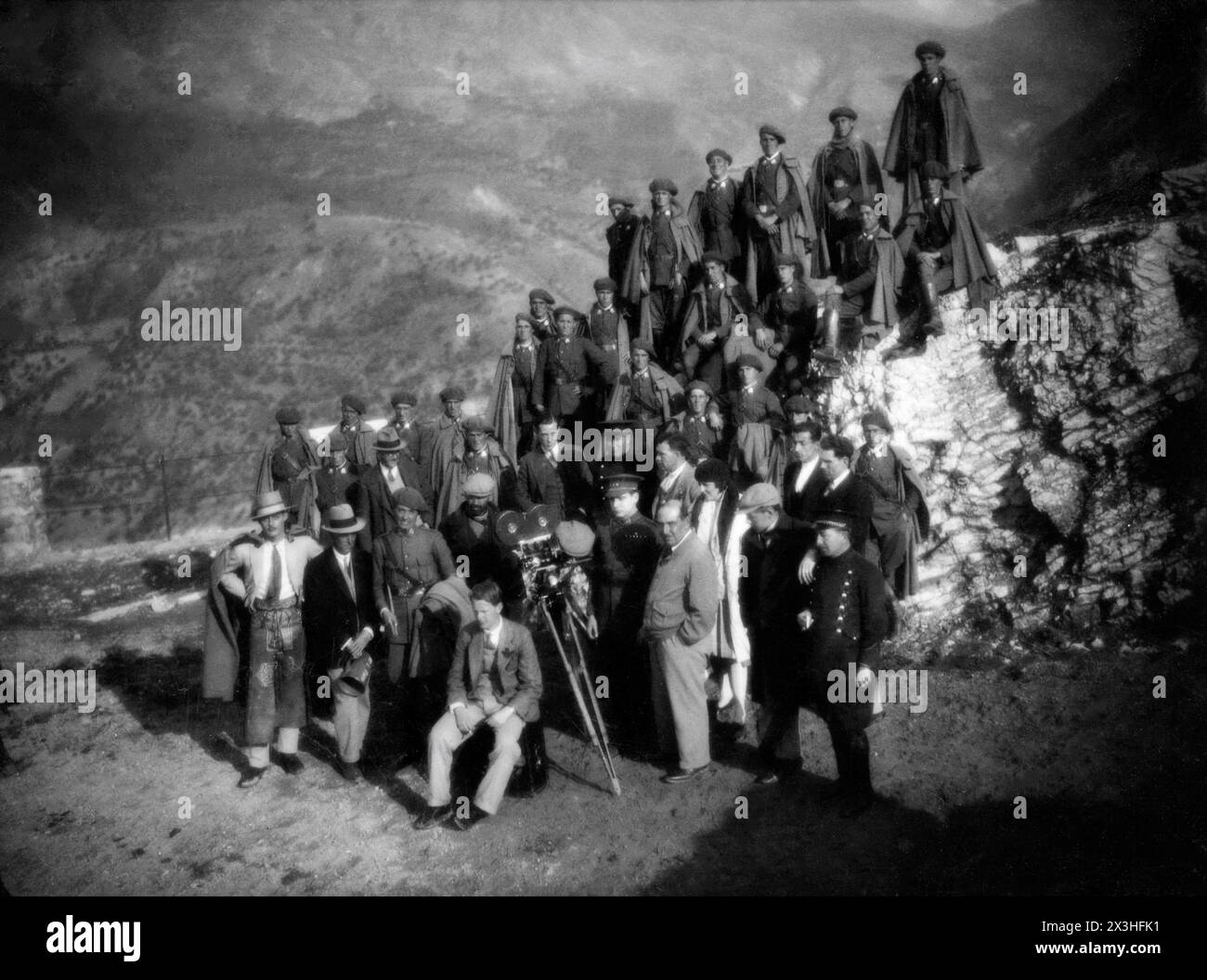 Unidentified Movie / Camera Crew with Spanish Soldiers circa early 1930 ...
