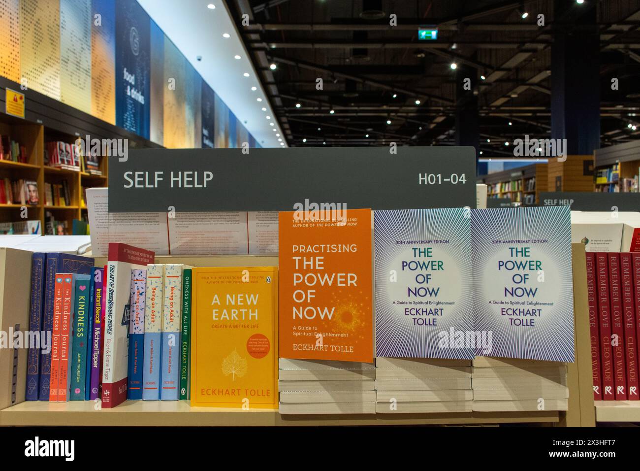 Self-help books section in Kinokuniya Bookstore at Dubai Mall Stock ...