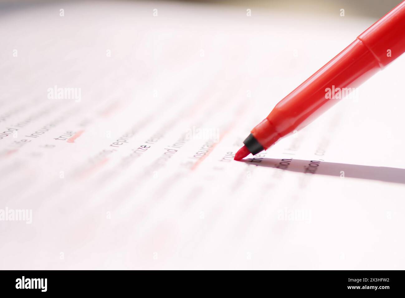 Correcting Grammar in Text Editing Script Book Cover Stock Photo - Alamy