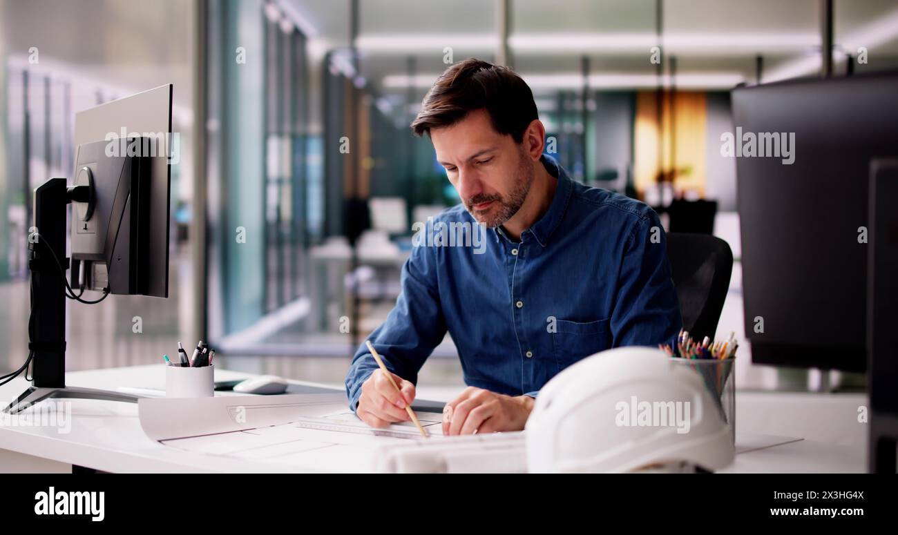 Civil engineer drawing hi-res stock photography and images - Alamy