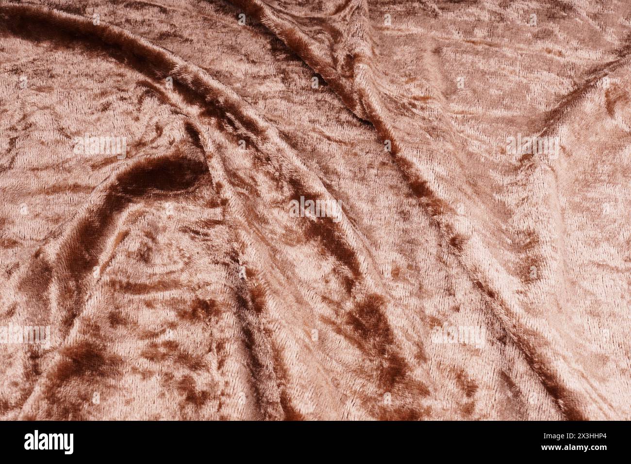luxury copper gold velvet fabric background with folds and soft texture ...