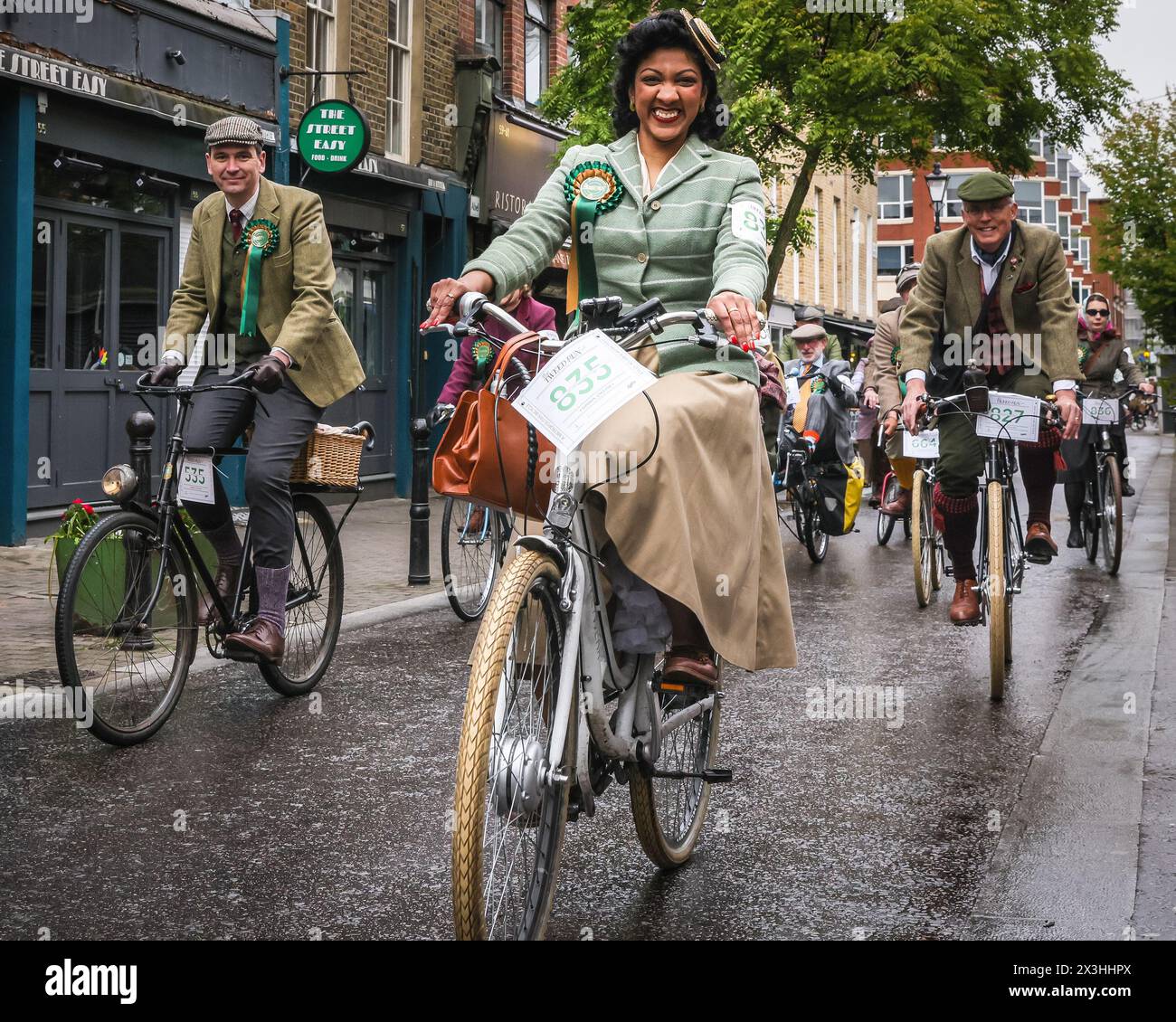 London, UK. 27th Apr, 2024. The participants ride through Exmouth ...