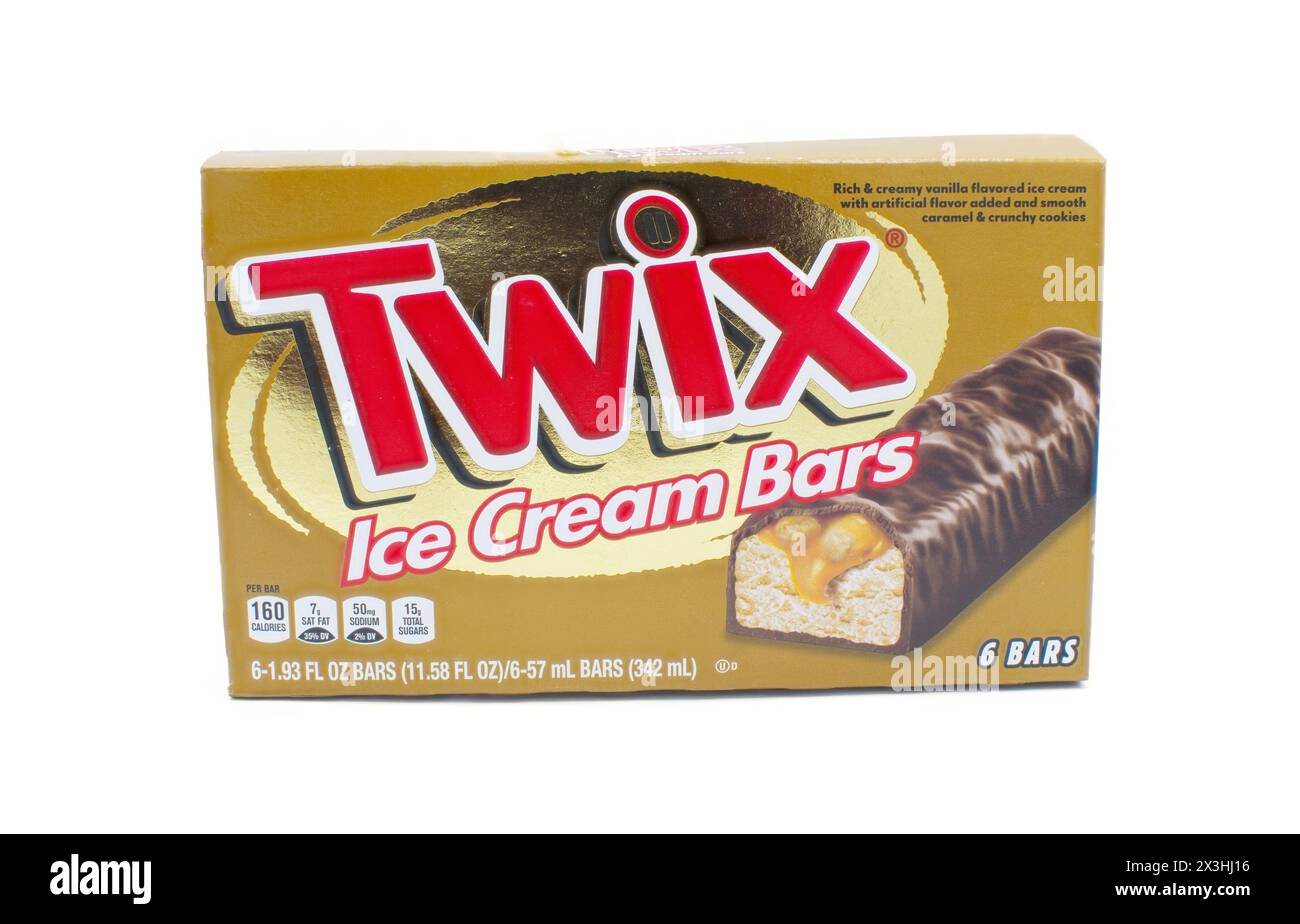 Twix rich and creamy vanilla flavored ice cream with artificial flavor ...