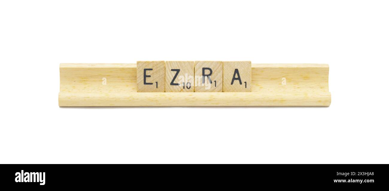 Miami, FL 4-18-24 popular baby boy first name of EZRA made with square ...